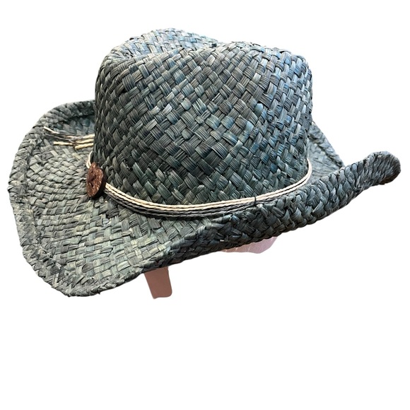 Vintage | Accessories | Vintage Distressed Western Style Straw Cowboy ...